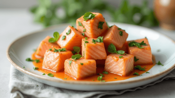 Delicious Hawaiian Salmon Poke Recipe Made in 15 Minutes